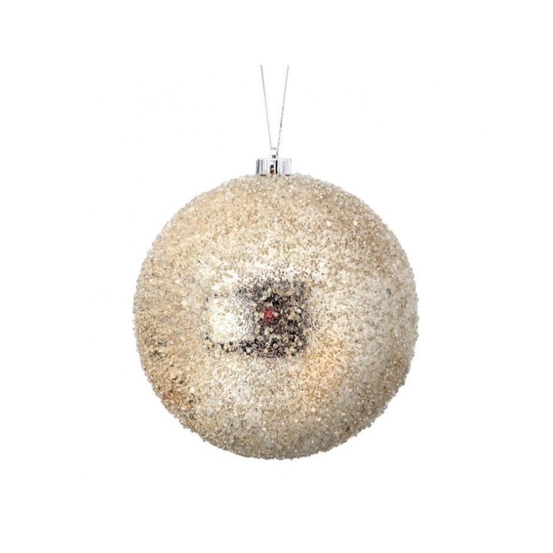 8" ICED METALLIC BALL ORNAMENT – edenflorycafe